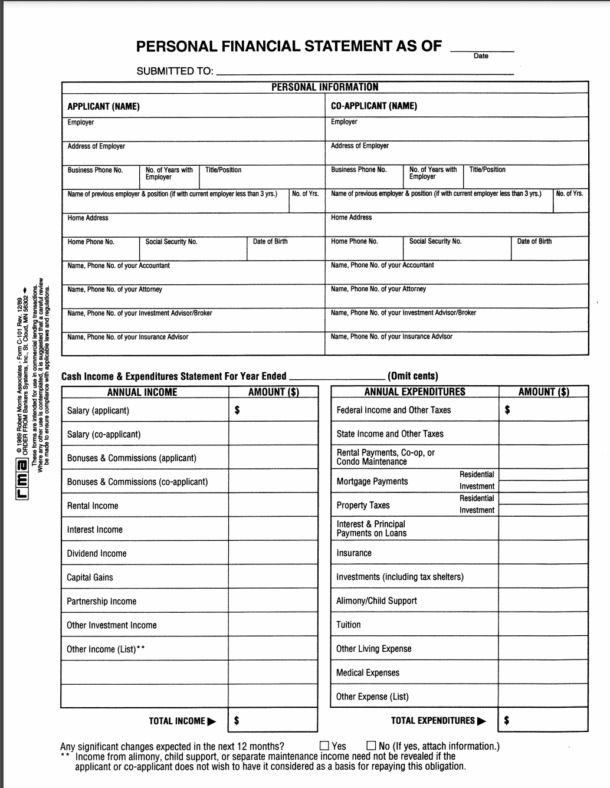 Understanding the Personal Financial Statement | Rod Khleif